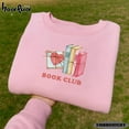 Embroidered Book Club Sweatshirt, Cozy Gift for Book Lovers, Reader ...