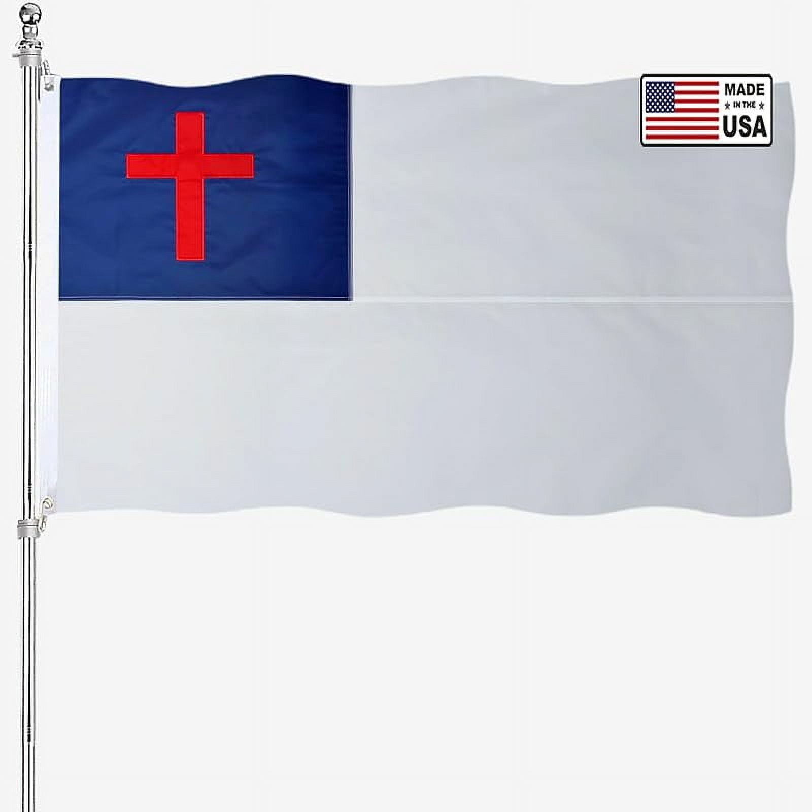 Embroidered Christian Flag Christianity Cross Church Jesus Faith Flags ...