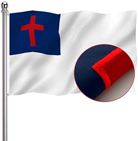 Embroidered Christian Jesus Cross Flag 3x5 Outdoor-Christian Flags ...