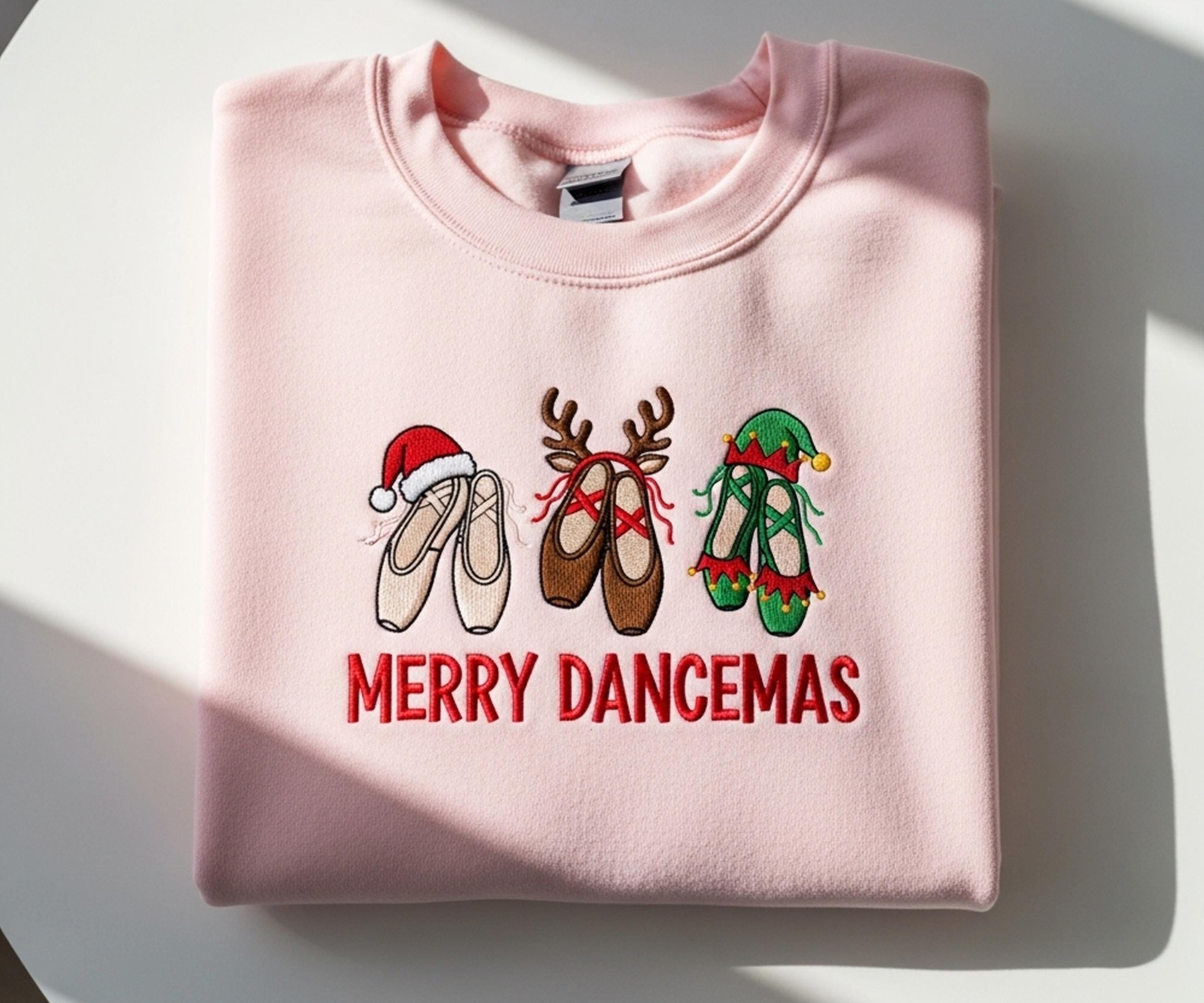 Embroidered Christmas Ballet Sweatshirt – Merry Dancemas, Dance Teacher ...