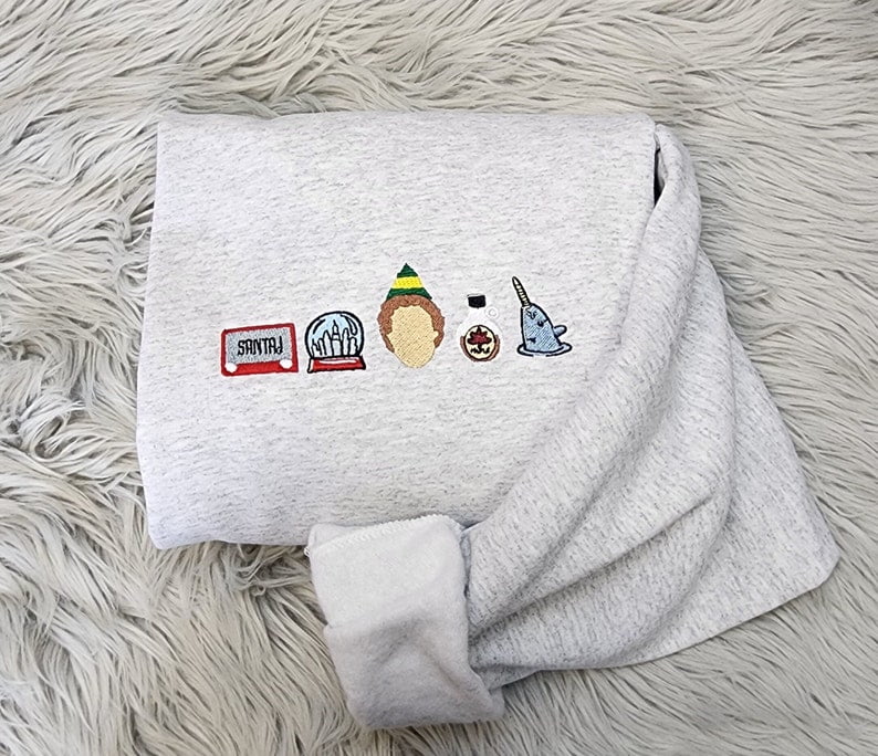 Embroidered Christmas Elf Sweatshirt - Walmart.com