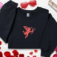 Embroidered Cupid Valentines Day Sweatshirt: Goth Girl Valentine Shirt ...