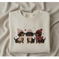 Embroidered Dachshund Winter Sweatshirt, Cute Sausage Dogs with Hats ...