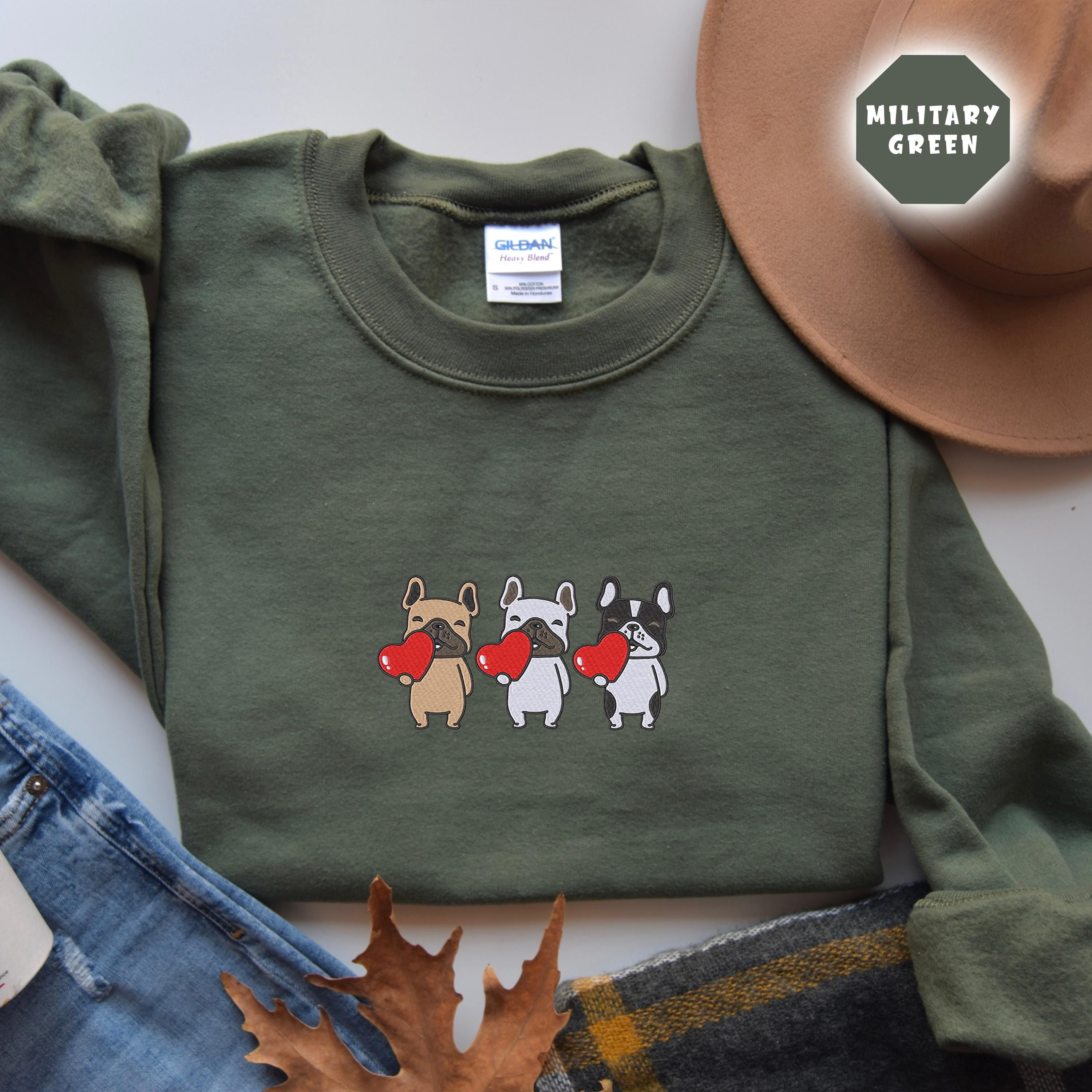 Embroidered Dog Love Sweatshirt, Dog Valentines Sweater, In My Dog Era ...