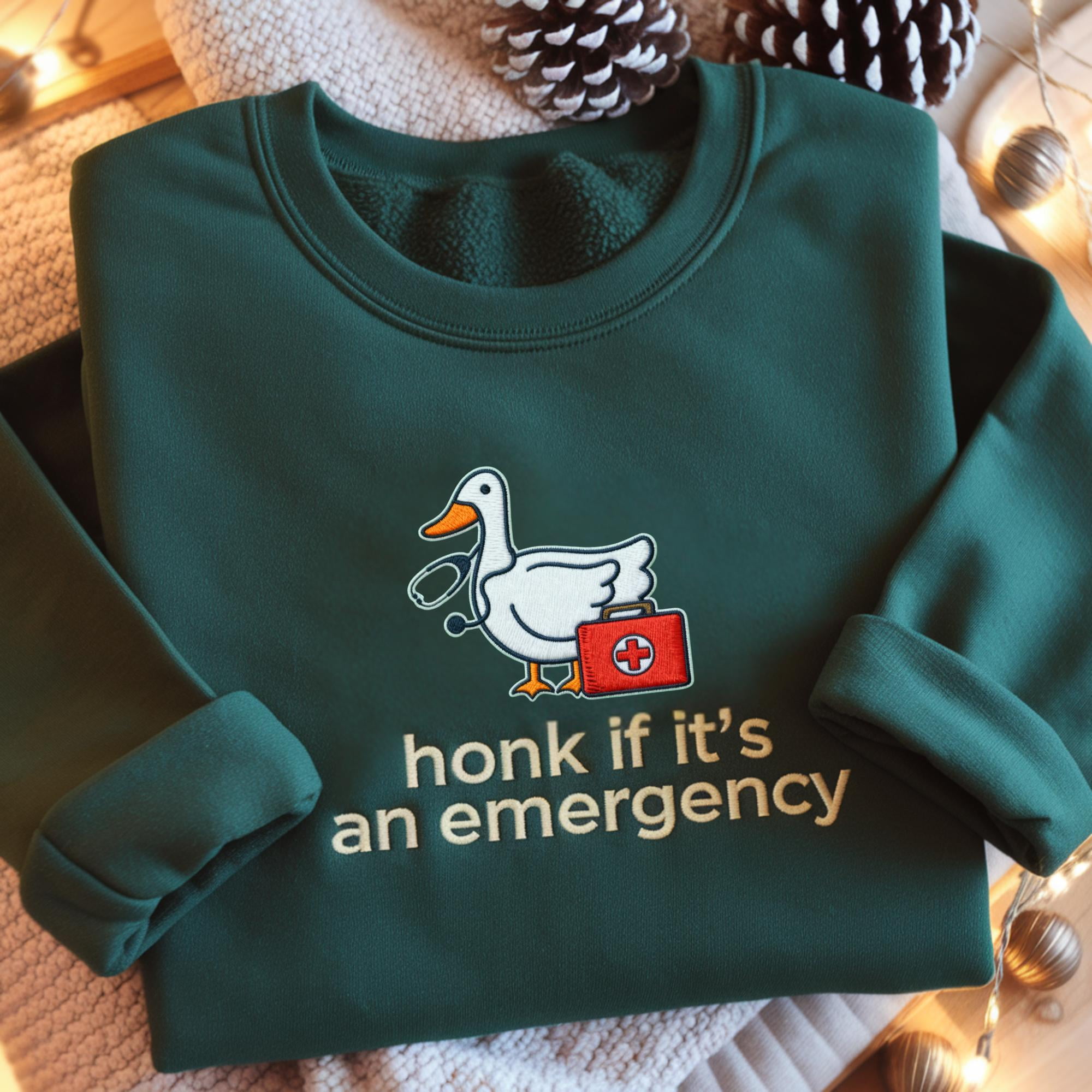 Embroidered ER Nurse Silly Goose Shirt, Honk if It's An Emergency, ER ...