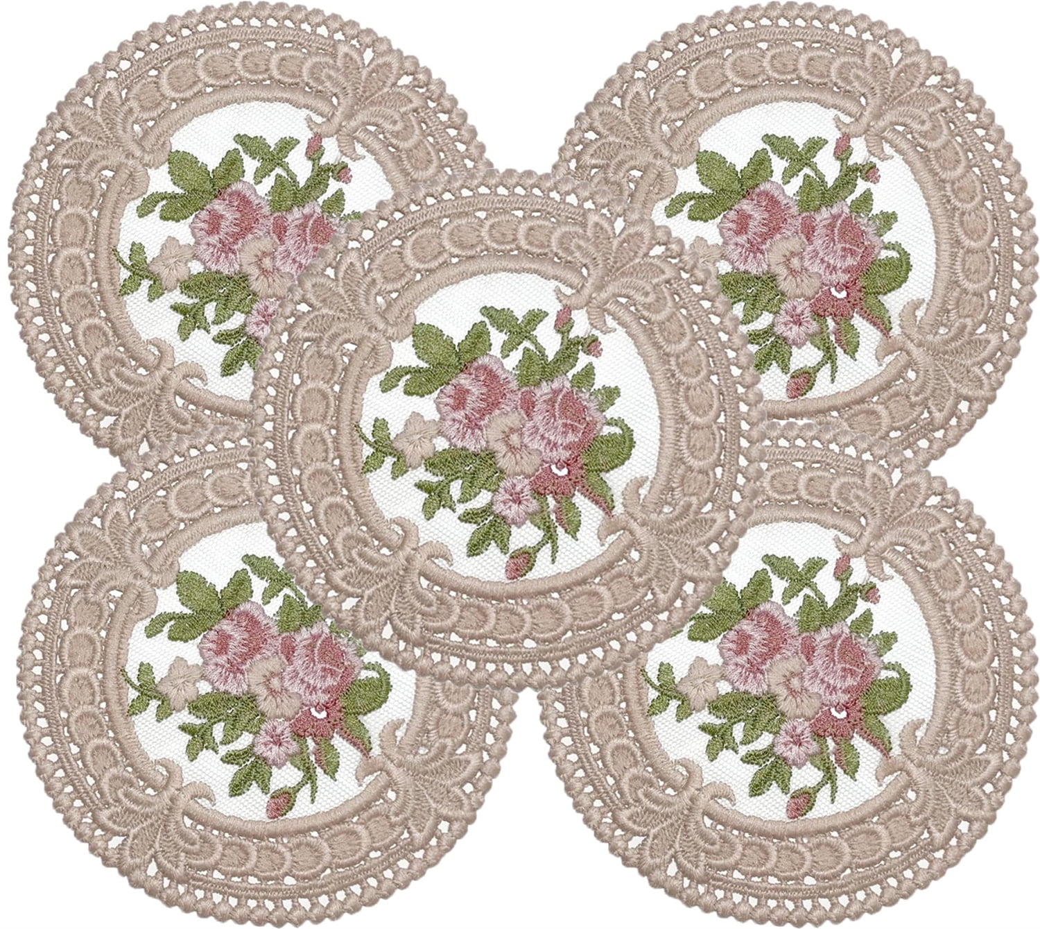 Embroidered Fabric Coasters for Drinks,Happon Cloth Drink Coasters ...