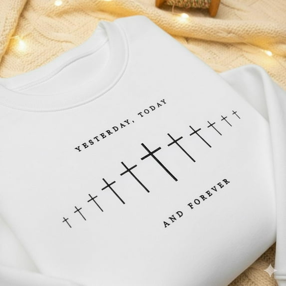Embroidered Faith Cross Shirt, Christian Bible Verse Unisex Sweatshirt ...