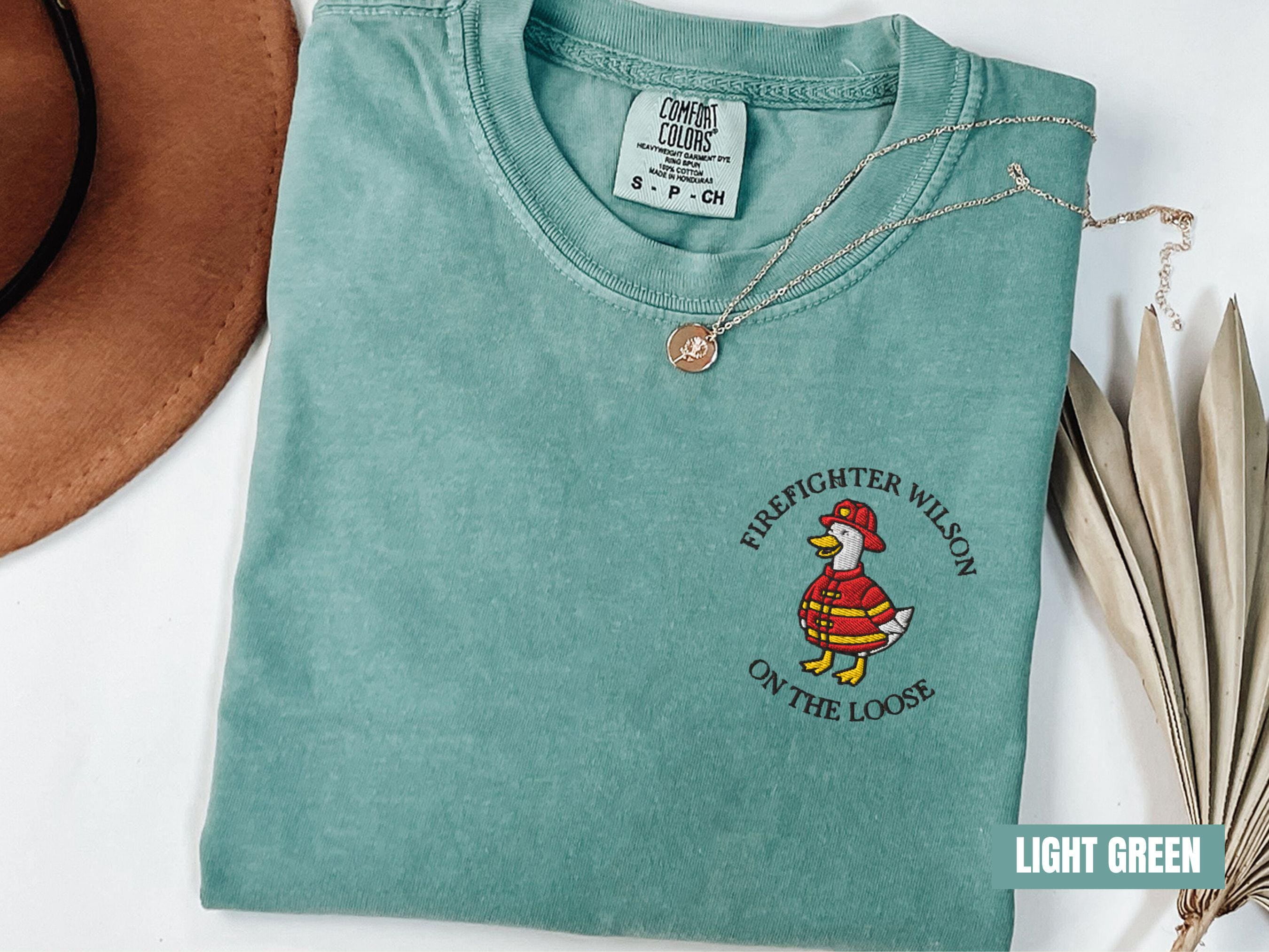 Embroidered Firefighter Goose Shirt, Unisex Goose Firefighter Gift ...