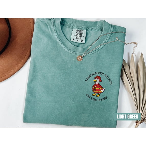 Embroidered Firefighter Goose Shirt, Unisex Goose Firefighter Gift ...