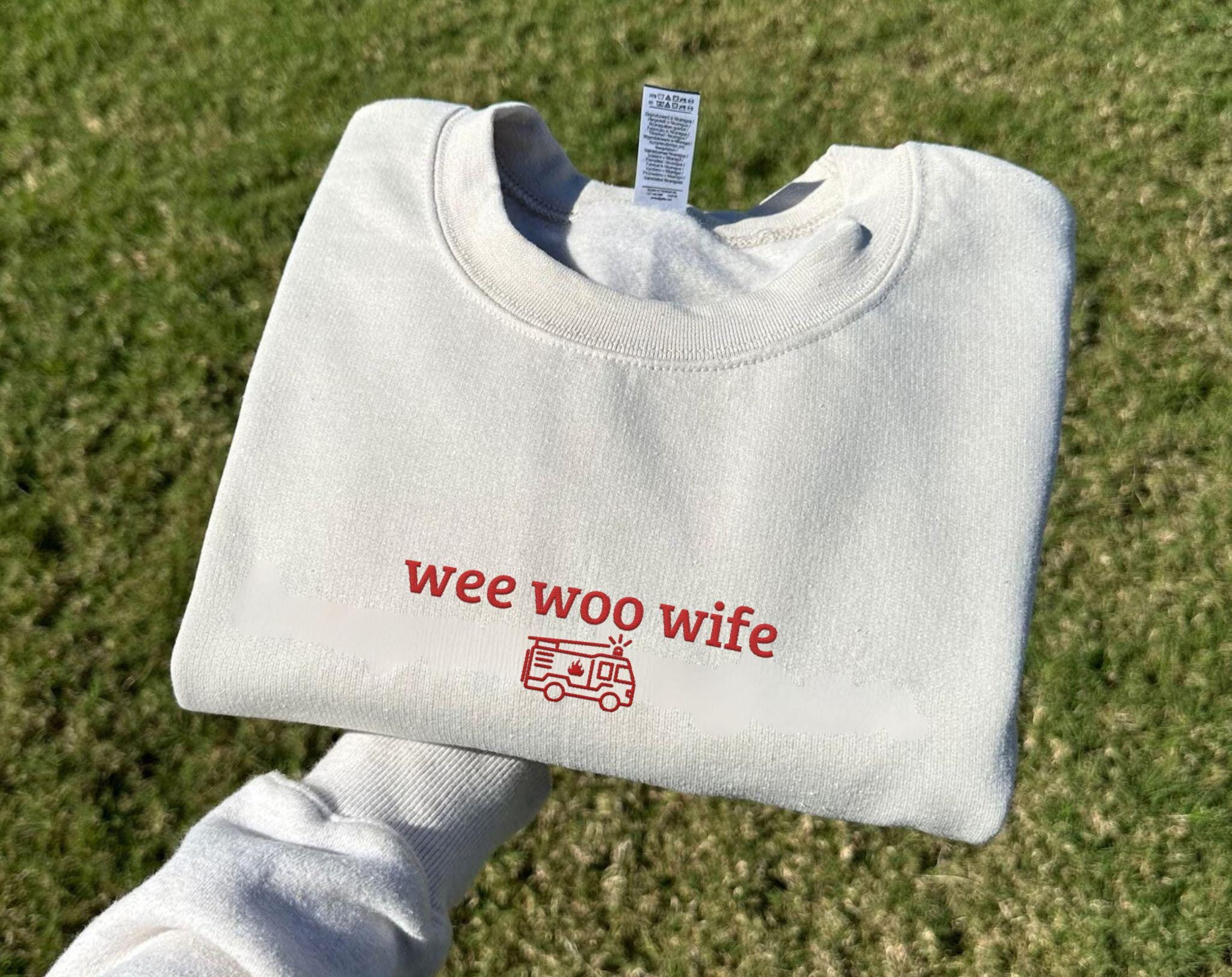 Embroidered Firefighter Wife Sweatshirt, Fire Wife Sweatshirt ...