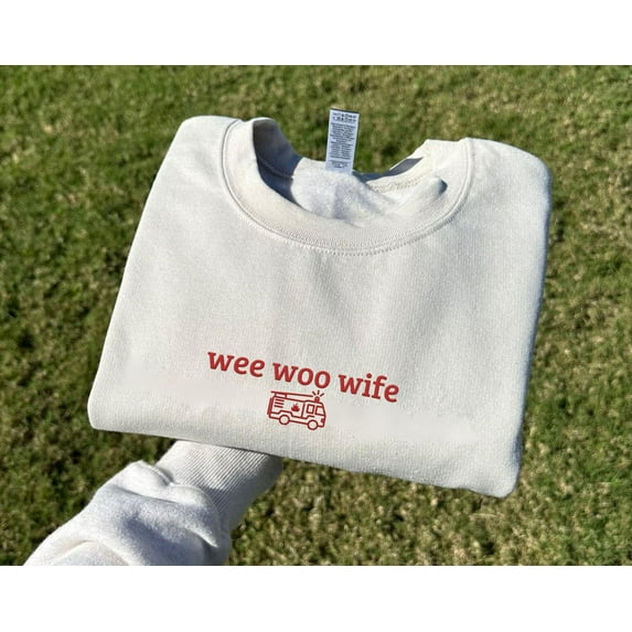 Embroidered Firefighter Wife Sweatshirt, Fire Wife Sweatshirt ...