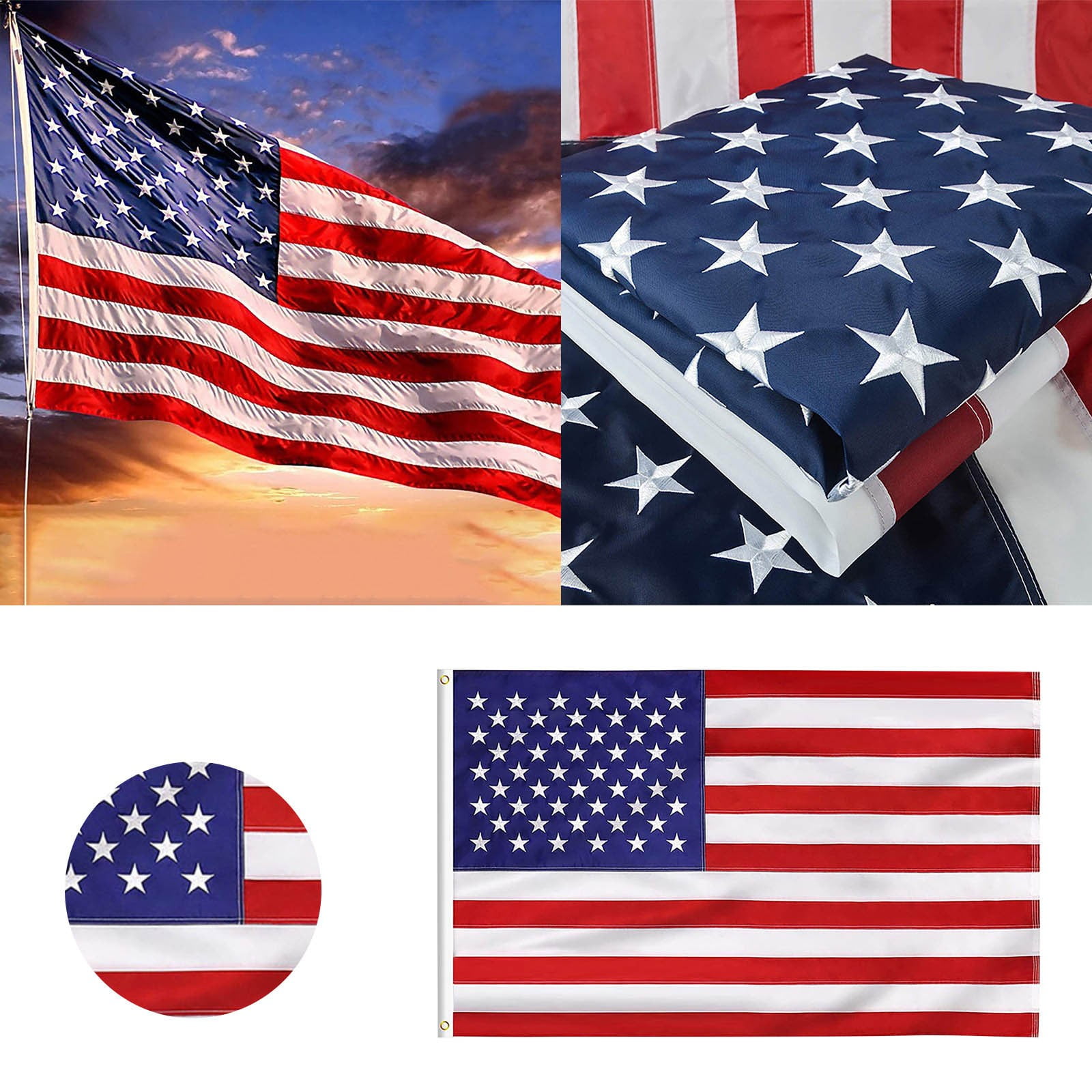 Embroidered Flag Outdoor Pennant Garland - Walmart.com