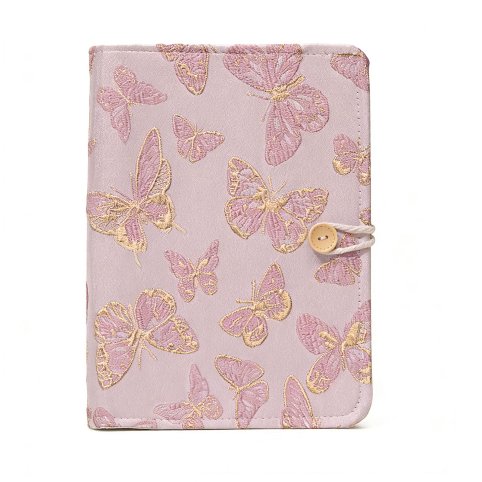 Embroidered Floral A5 Binder Journal - Rope-Tied 6-Ring Refillable ...