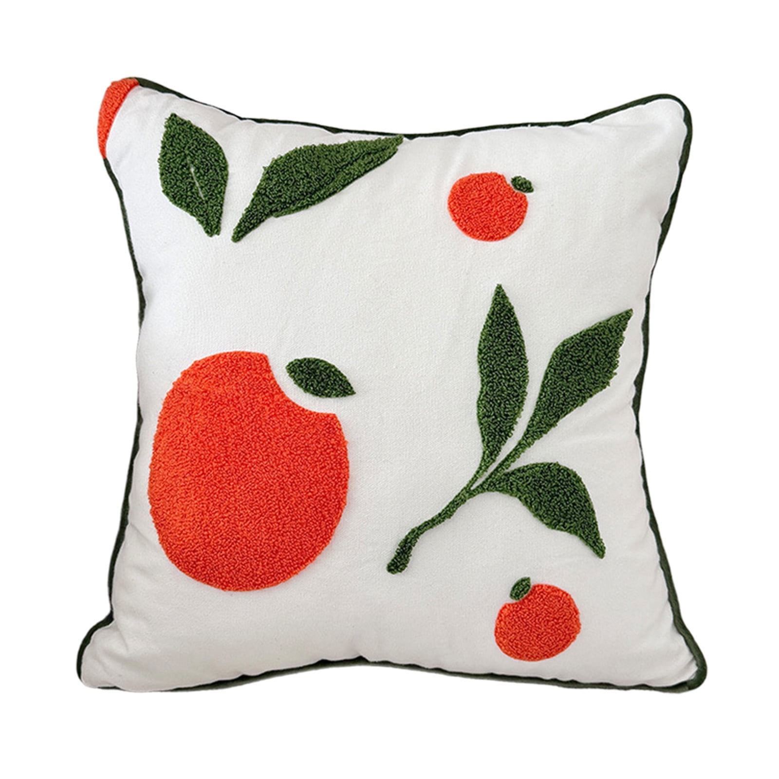Embroidered Fruit Pillow Cover with Elegant Design, Durable Mechanical ...