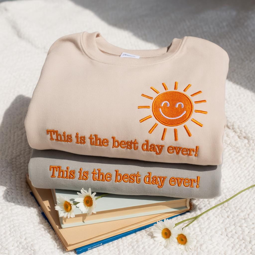 Embroidered Funny T Shirts This is the Best Day Ever Sweatshirt With ...