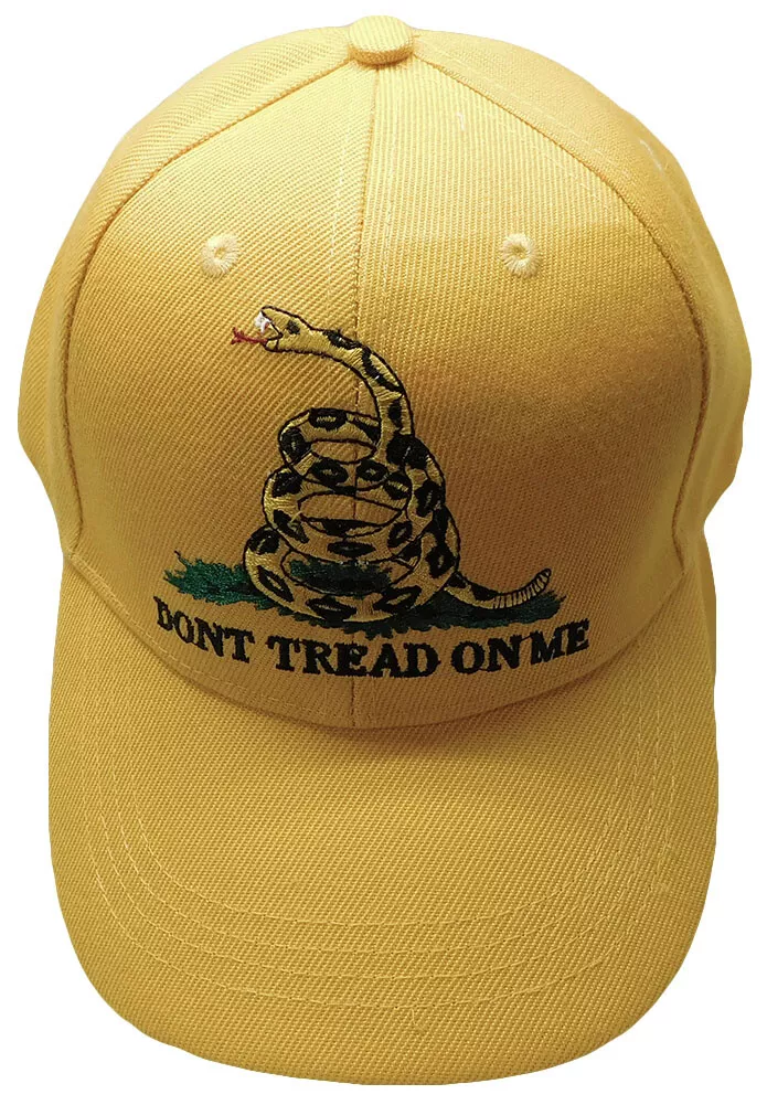 Embroidered Gadsden Don't Tread on Me Tea Party Yellow Hat Cap TRUMP ...