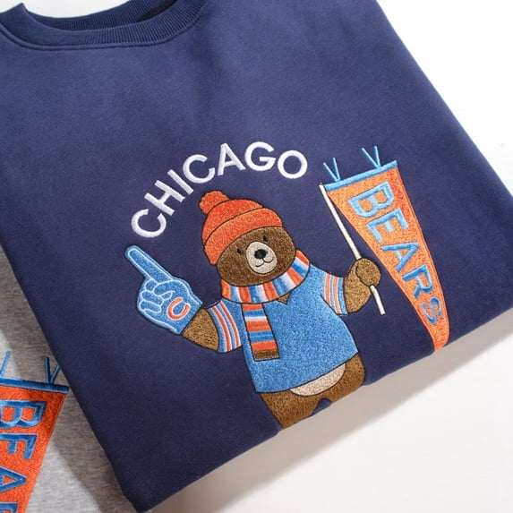 Embroidered Game Day Bear Sweatshirt, Football Fan Sports Gift, Unisex ...