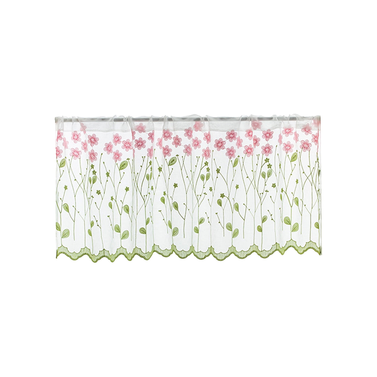 Embroidered Gauze Curtains, Sheer Light Filtering Drapes, Elegant ...