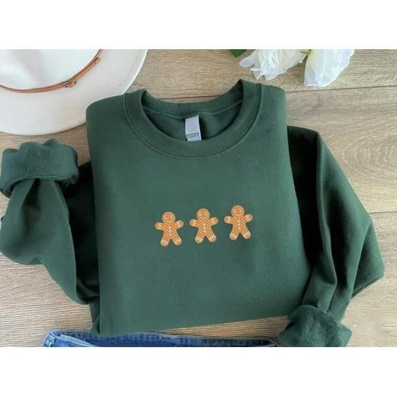 Embroidered Gingerbread Cookies Sweatshirt, Christmas Sweatshirt ...