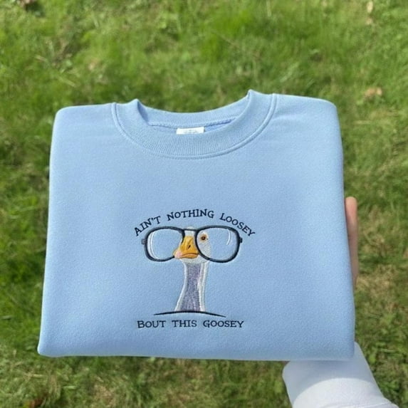 Embroidered Goose Meme Shirt, Funny Animal Weirdcore Gift - Walmart.com