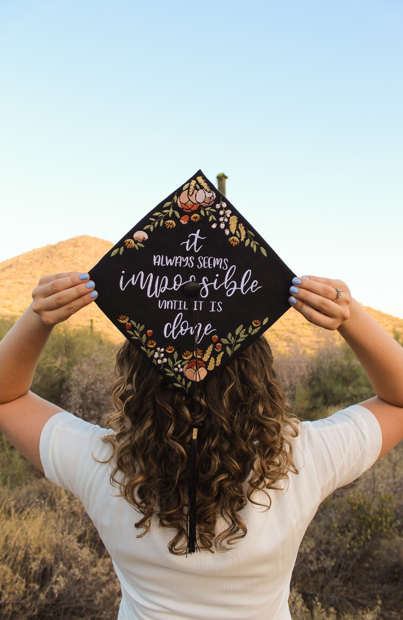 Embroidered Graduation Cap Topper | Graduation Cap Decoration Topper ...