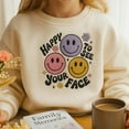 Embroidered Happy To See Your Face Sweatshirt, Back To School Teacher ...