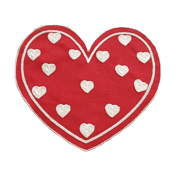 Embroidered Heart-Shaped Table Mat Set Made From Quality Polyester ...