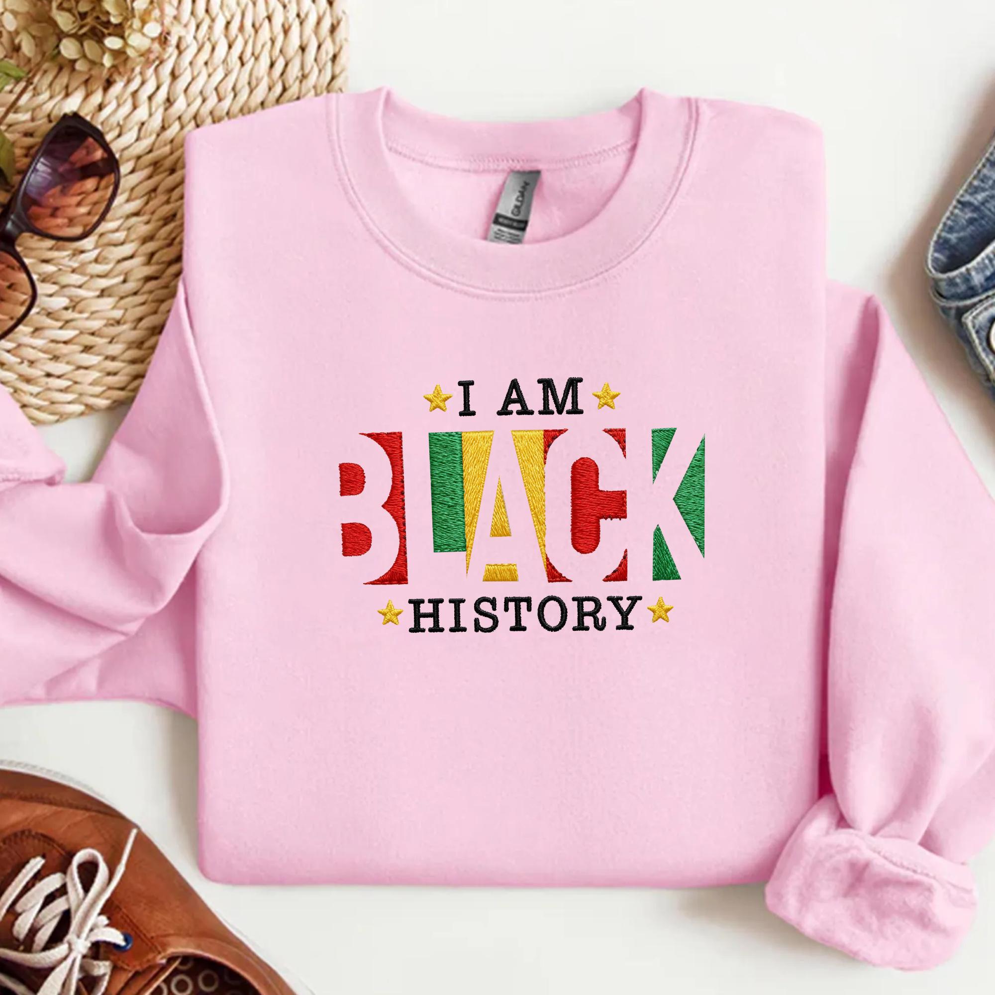 Embroidered I Am Black History Shirt, Black History Month Shirt, Human ...