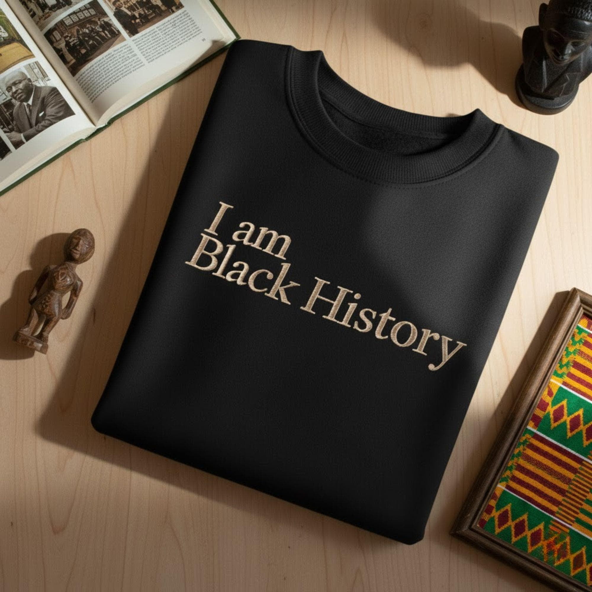Embroidered I Am Black History Sweatshirt, African Pride Crewneck ...