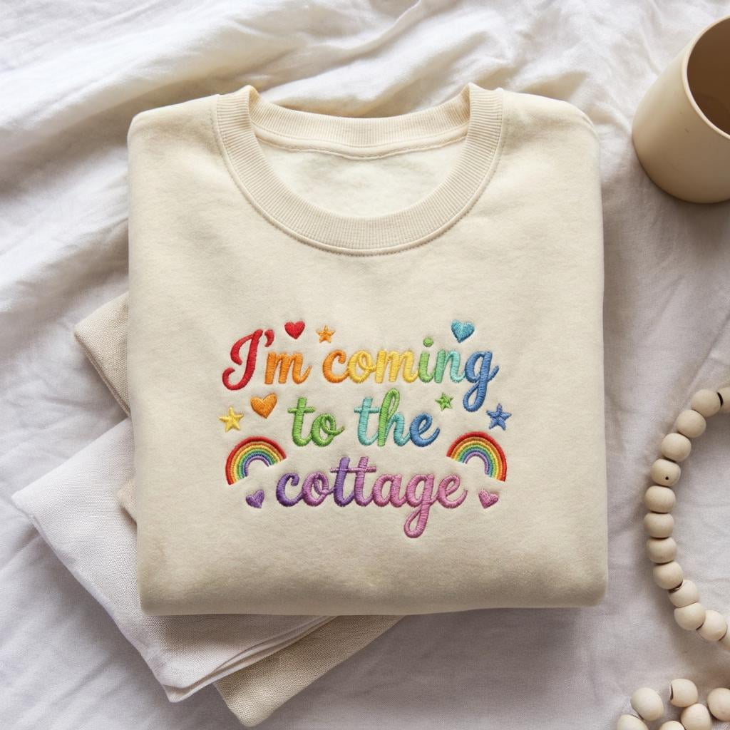 Embroidered I'm Coming To The Cottage Team Hollanov Sweatshirt, LGBT ...