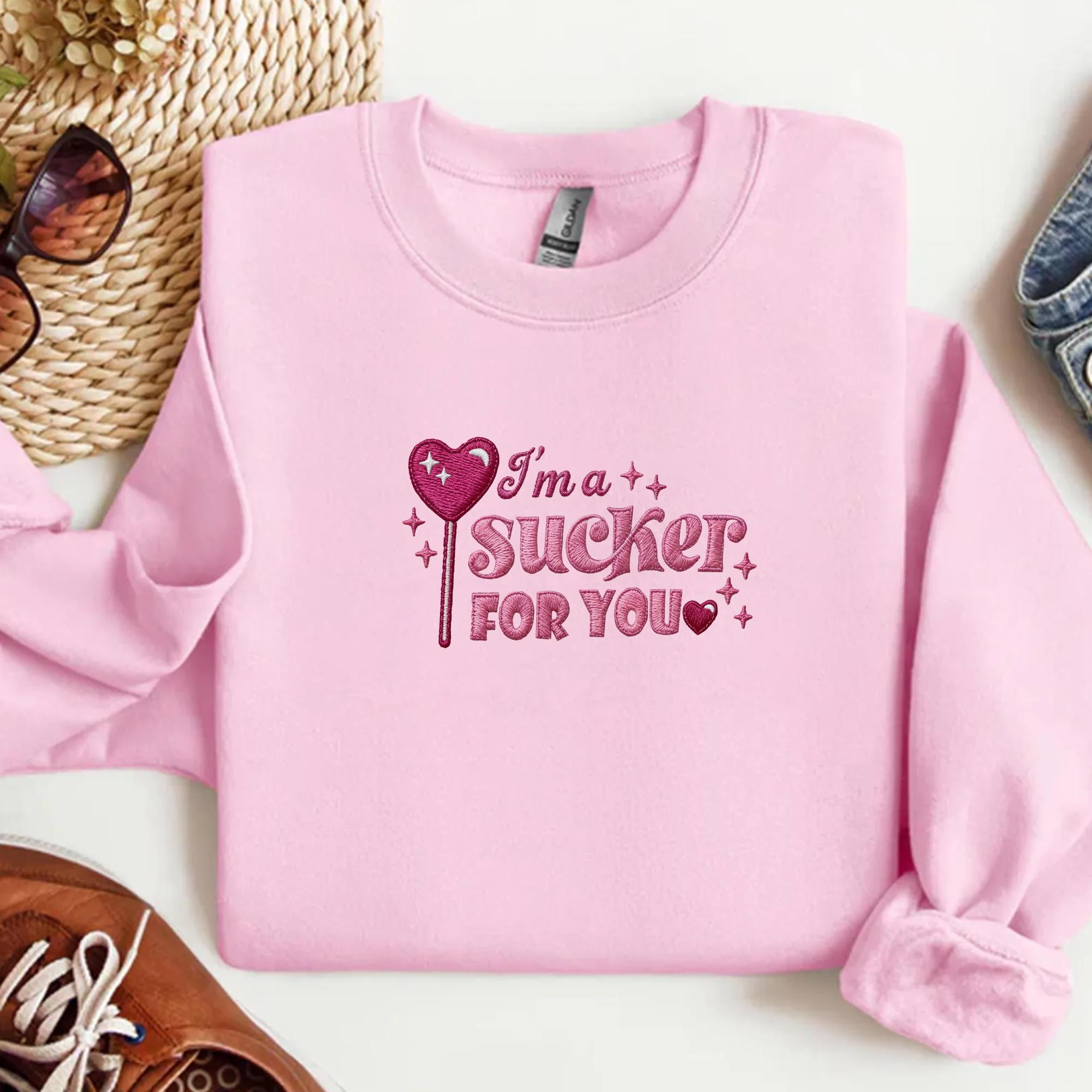 Embroidered I’m a Sucker For You Valentines Shirt, Cute Couple Funny ...