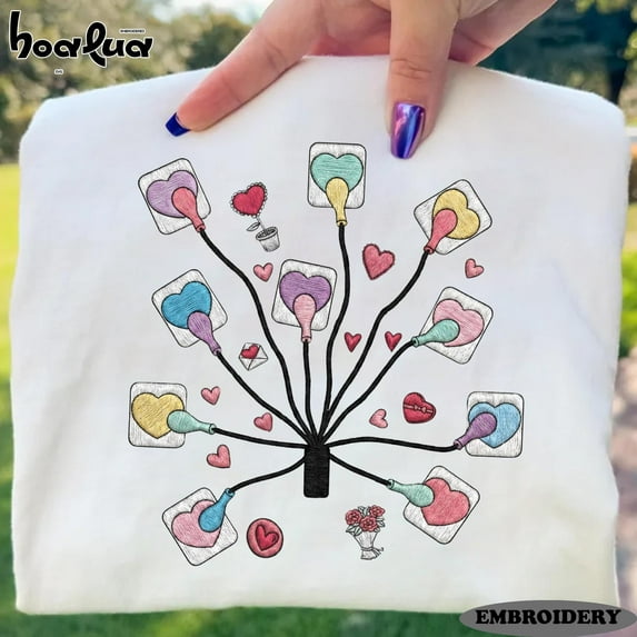 Embroidered IV Heart Tree Sweatshirt, Cute Nurse Valentine Gift for ...