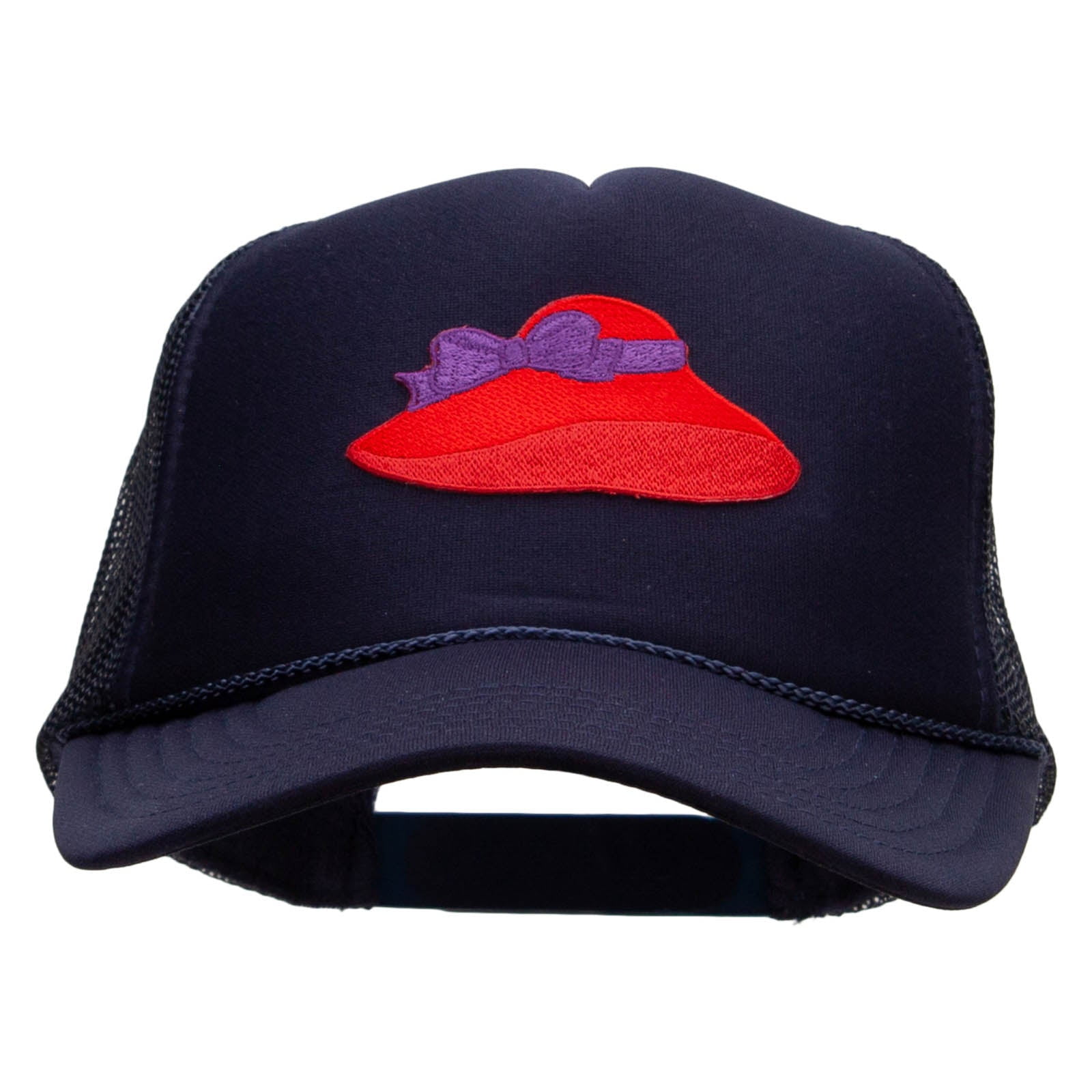 Embroidered Lady Red Hat Patched Foam Front Golf Style Mesh Back Cap ...