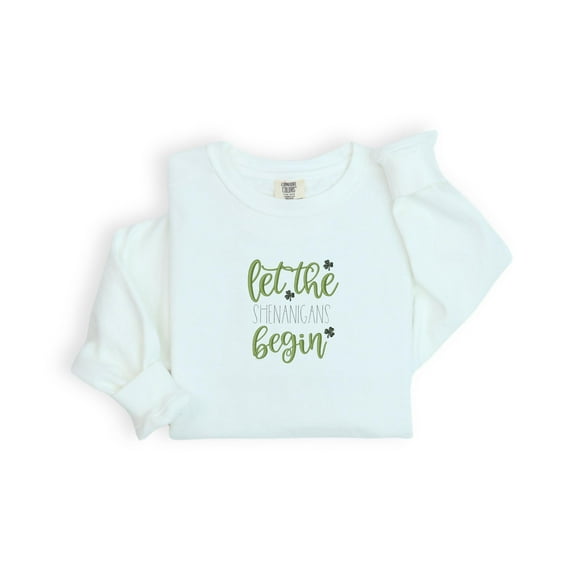 Embroidered Let the Shenanigans Begin Sweater, Party Shenanigans Tee ...