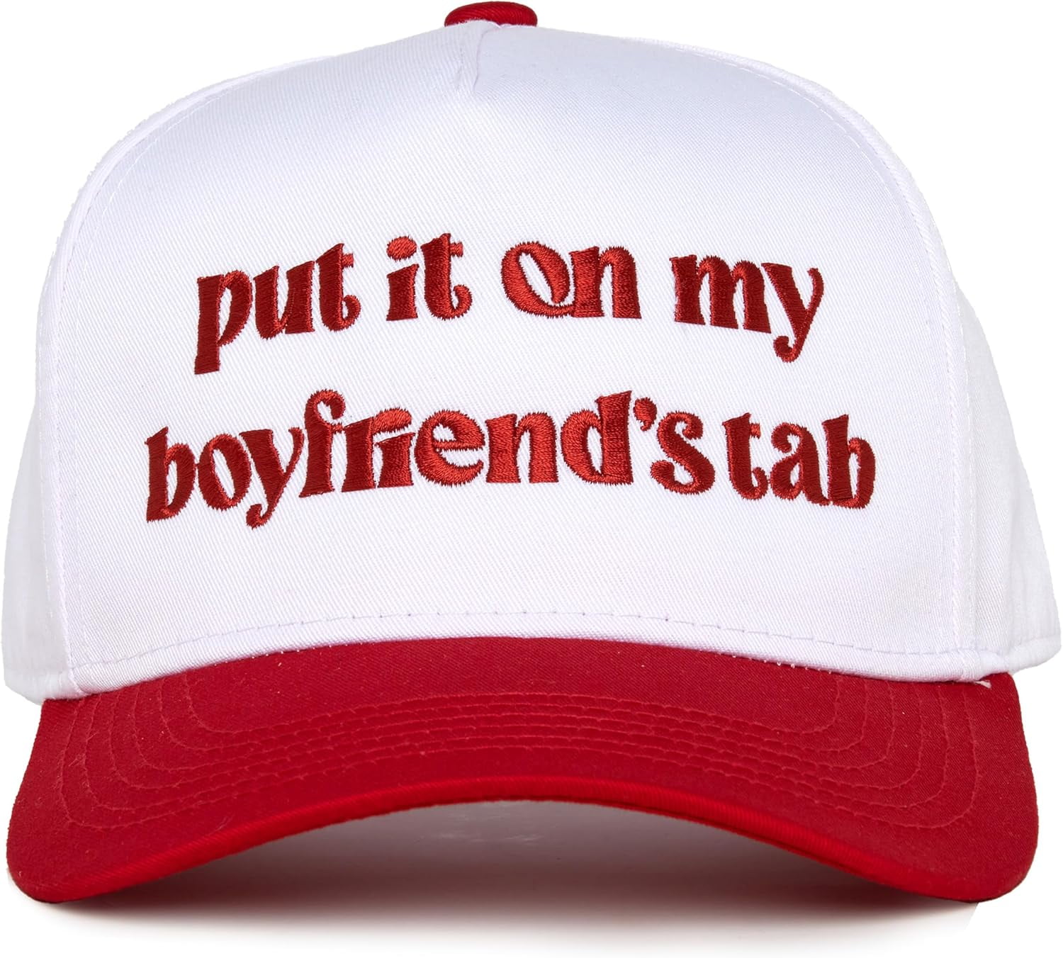 Embroidered Letter Color Block Trucker Hats 100% Cotton Adjustable ...