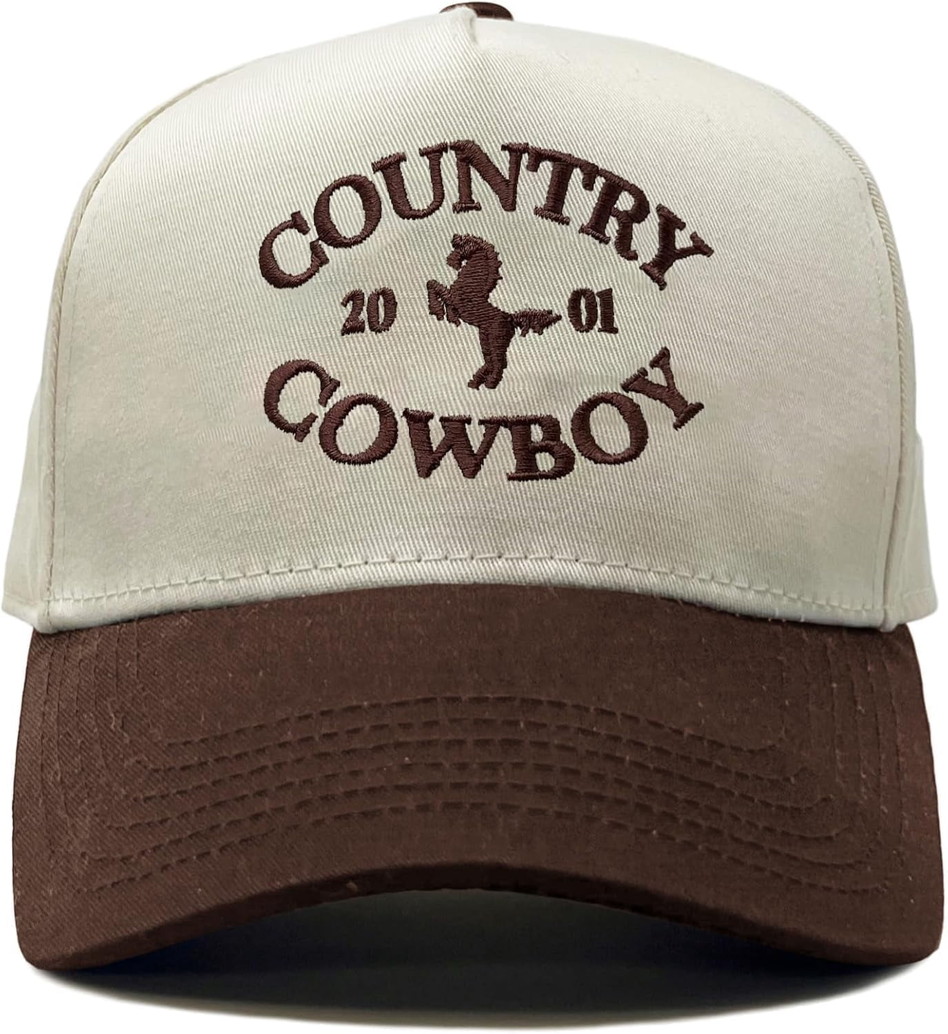 Embroidered Letter Color Block Trucker Hats 100% Cotton Adjustable ...