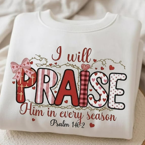 Embroidered Love Like Jesus Sweatshirt, Valentine Christian Shirt, Pink ...