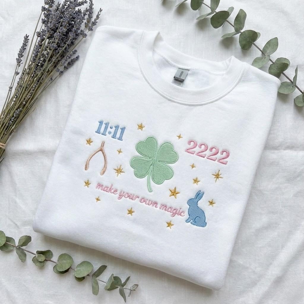 Embroidered Lucky Charms Crewneck, Cute Coquette Aesthetic ...