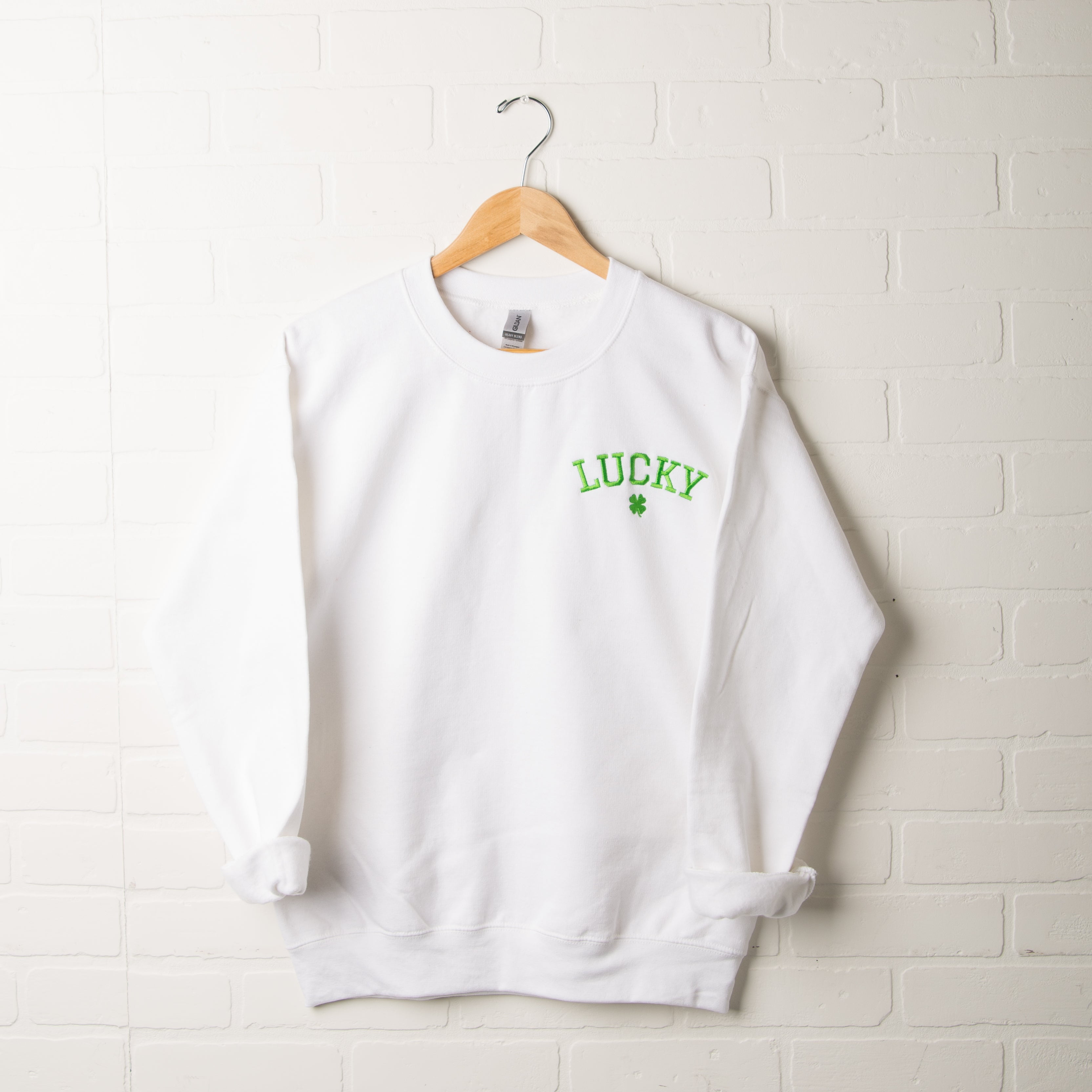 Embroidered Lucky Clover | Sweatshirt - Walmart.com