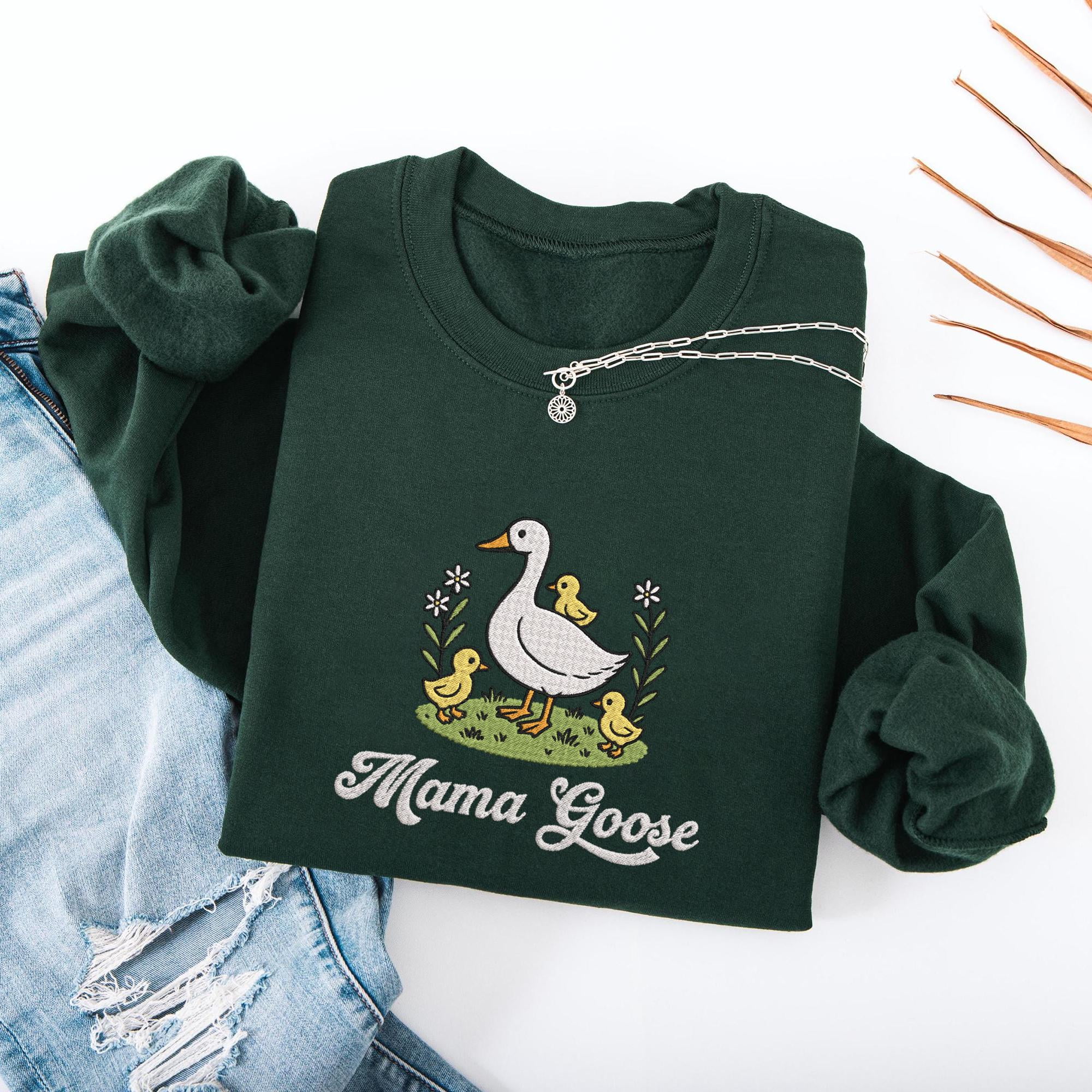 Embroidered Mama Goose Sweatshirt, Duck Mom TShirt, Gift for Mom, Geese ...