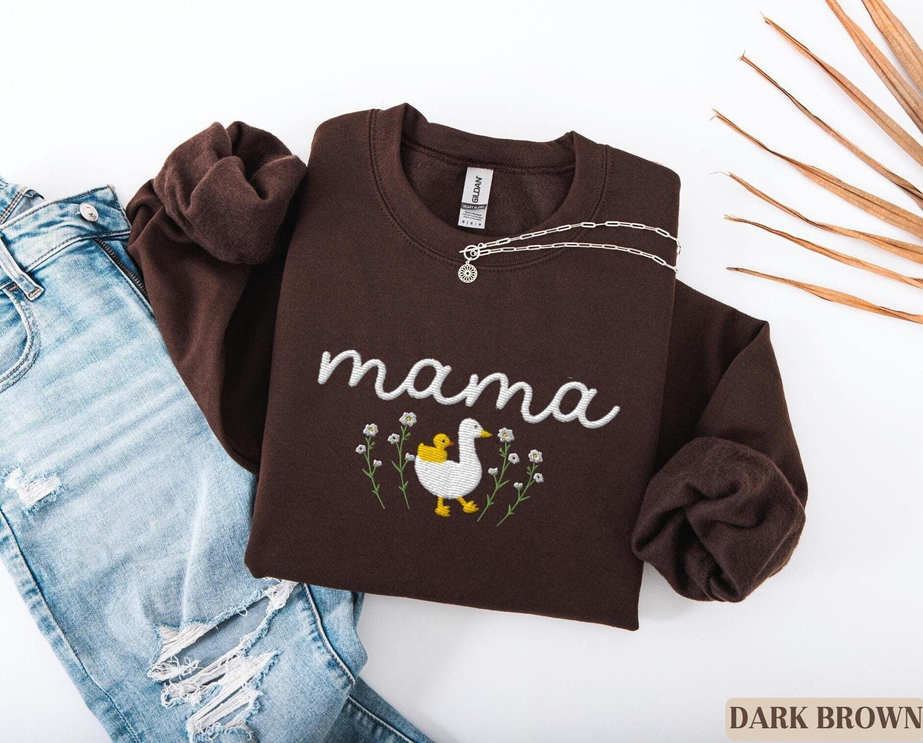 Embroidered Mama Sweatshirt, Goose Mama Crewneck, Mother's Day Gift ...