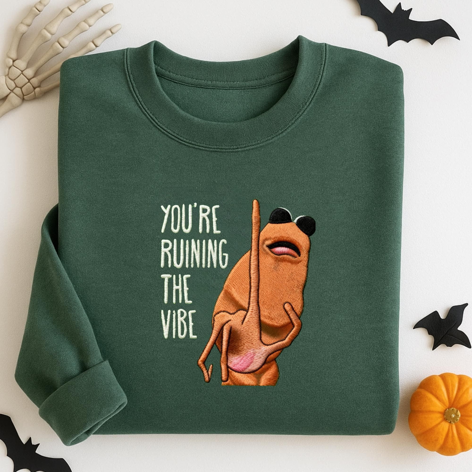 Embroidered Marcus The Worm Shirt: Funny Meme, You're Ruining The Vibe ...