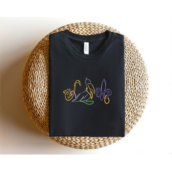 Embroidered Mardi Gras Sweatshirt, Fleur De Lis Sweatshirt Women Mardi ...