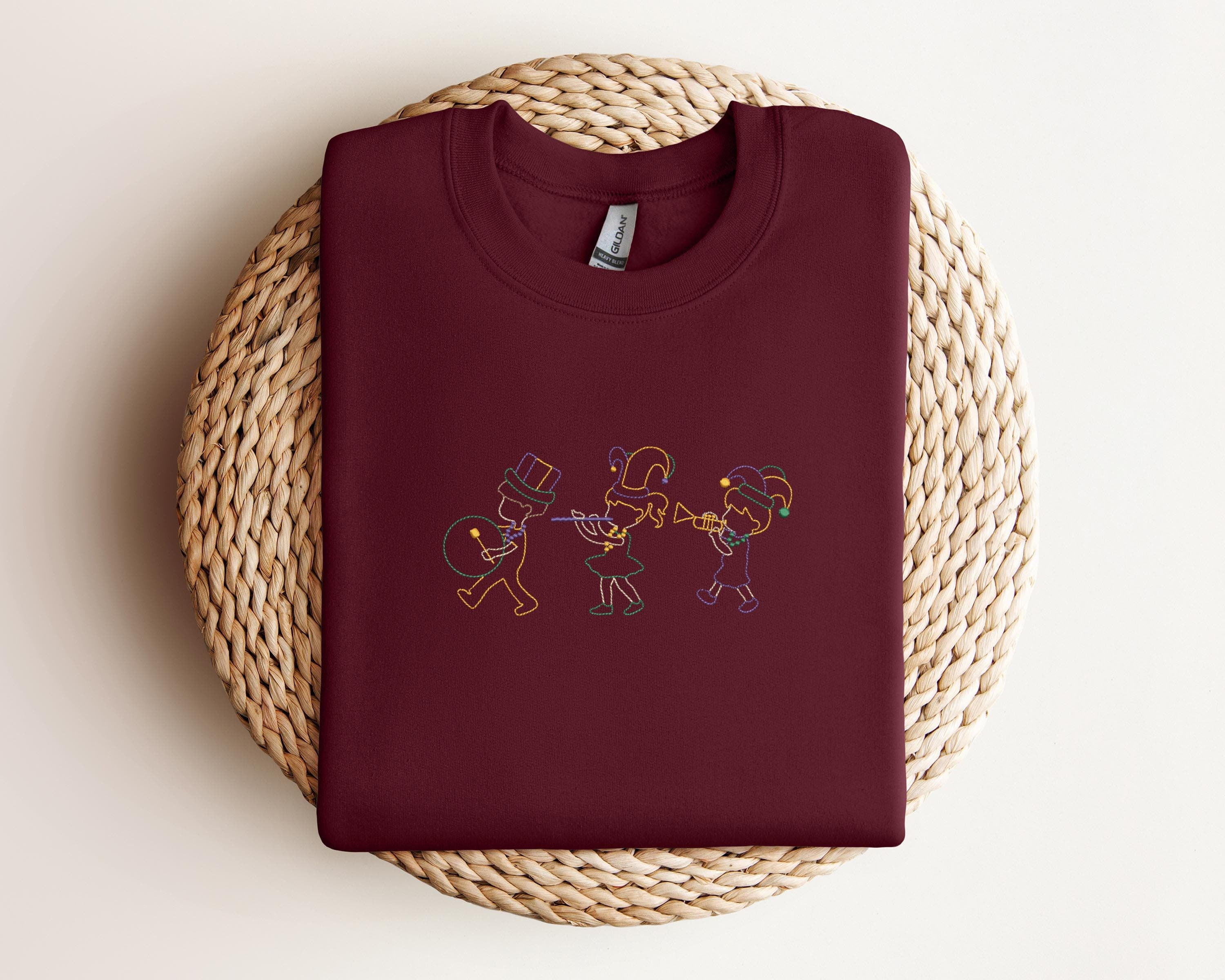 Embroidered Mardi Gras Sweatshirt, Fleur De Lis Sweatshirt Women Mardi ...