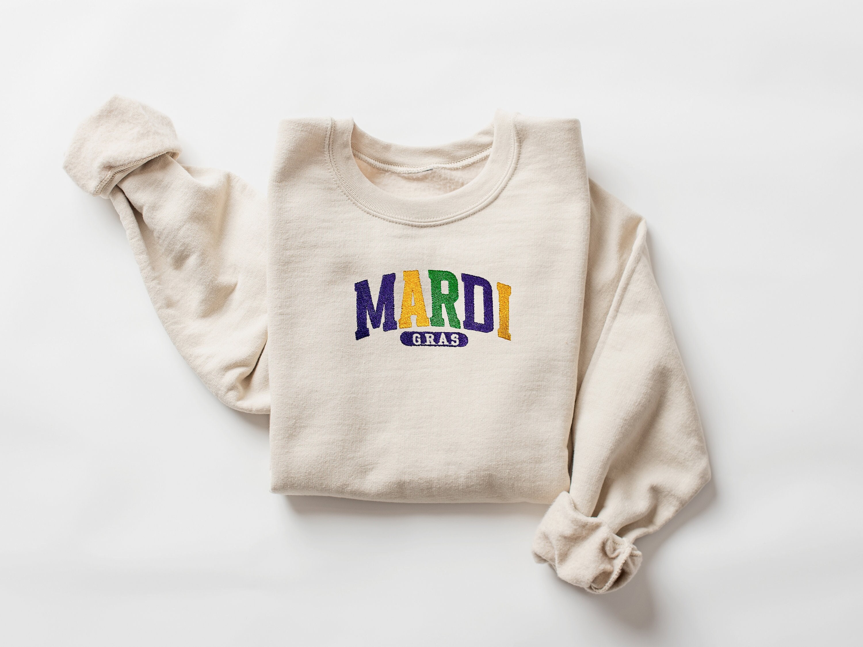 Embroidered Mardi Gras Sweatshirt,Hoodie,Fleur De Lis Sweatshirt Women ...