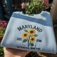 Embroidered Maryland Flower Black-Eyed Susan State Sweatshirt, Maryland ...