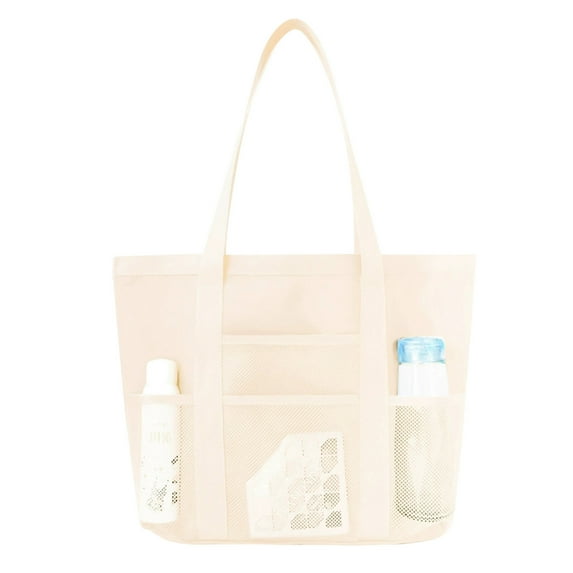 Embroidered Mesh Tote Bag Foldable Lightweight Carry All for Outdoor ...