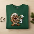 Embroidered Monster Gingerbread Sweatshirt, Funny Horror Christmas ...