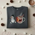 Embroidered Monster Hot Cocoa Sweatshirt, Funny Snowman Running Horror ...