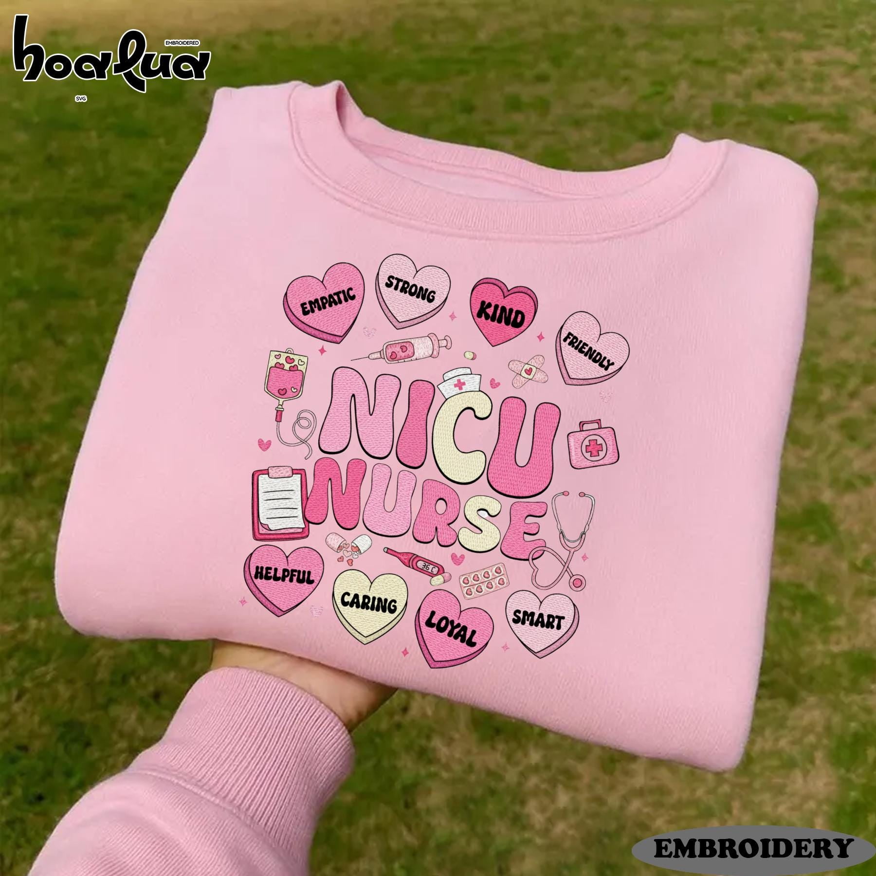 Embroidered NICU Nurse Sweatshirt, Perfect Gift for Healthcare Workers ...